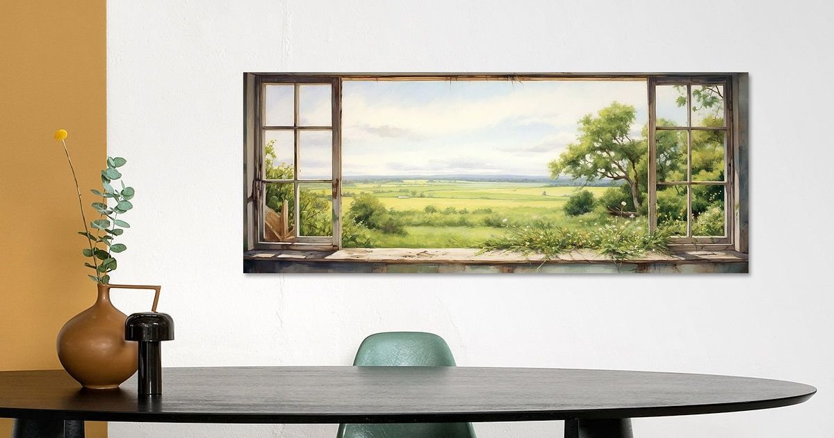 Interieur Raam Schilderij van Blikvanger Schilderijen op canvas, behang en meer
